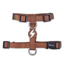 Dashi Solid Back Harness Brown - Adjustable Guard Harness for Dogs, Brown