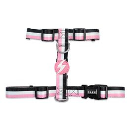 Dashi Stripes Pink & Black Back Harness - Adjustable Guard Harness for ...